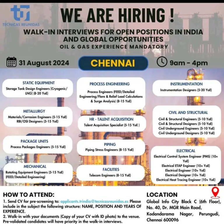 Walk-in-Interview with TR Engineering – Piping and Interface Engineering