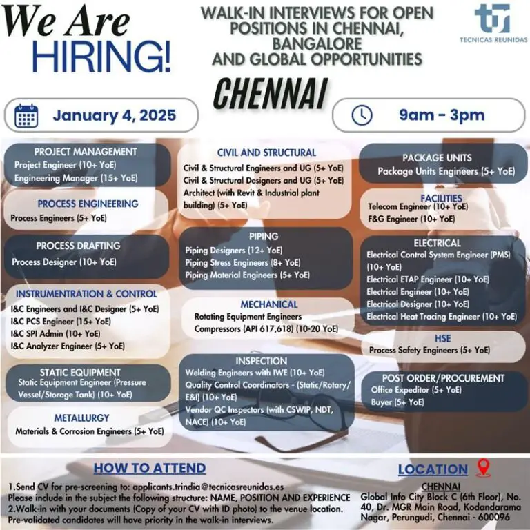 Walk-in-Interview with TR Engineering – Piping and Interface Engineering